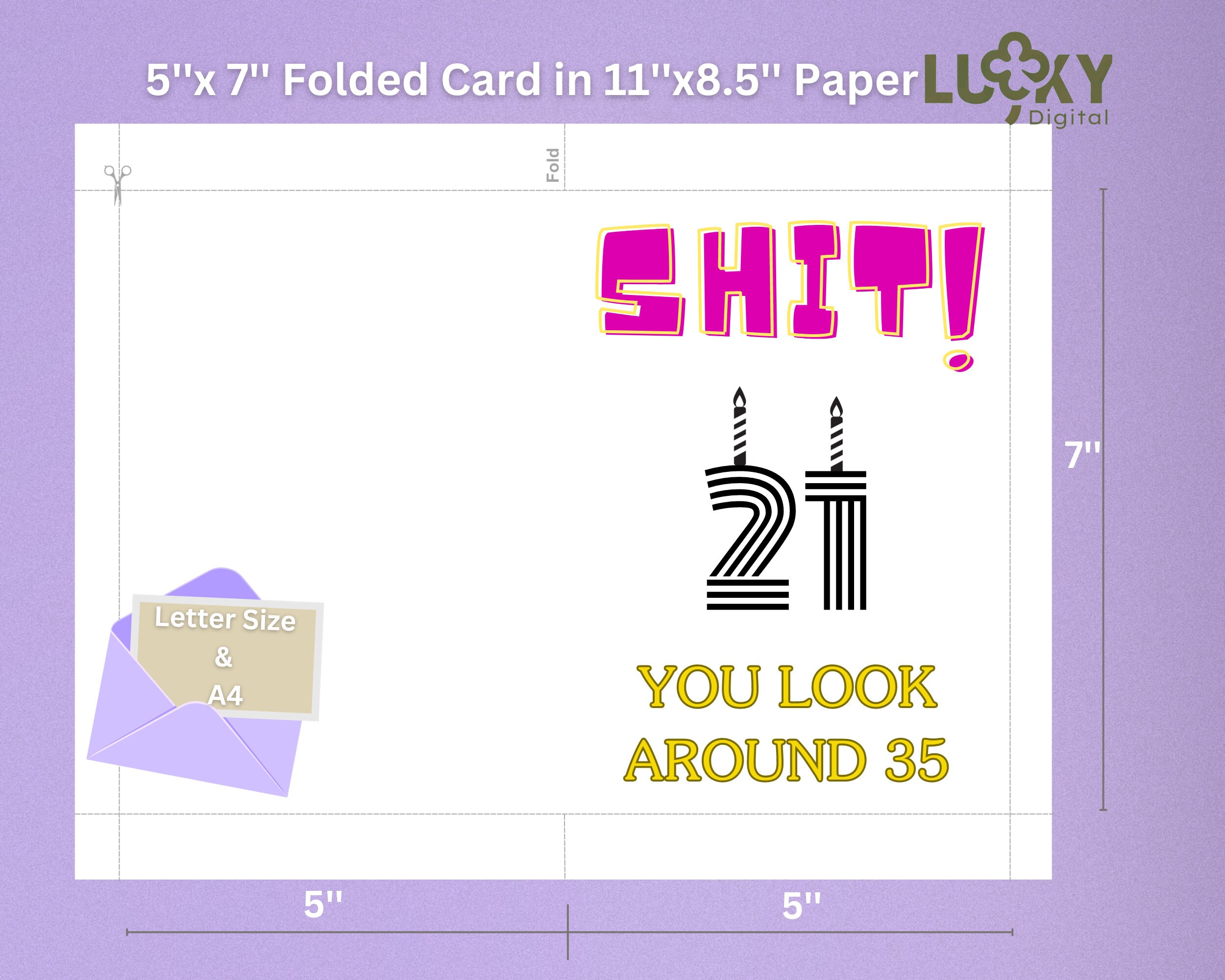 Funny Printable 21st Birthday Card for Friend and Family Printable ...