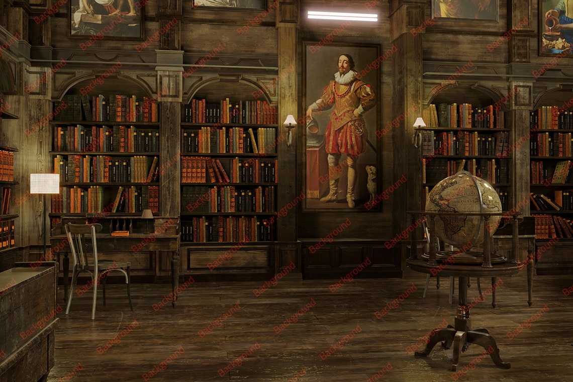 Creepy Library Bundle Backgrounds for Photography Compositions Digital ...