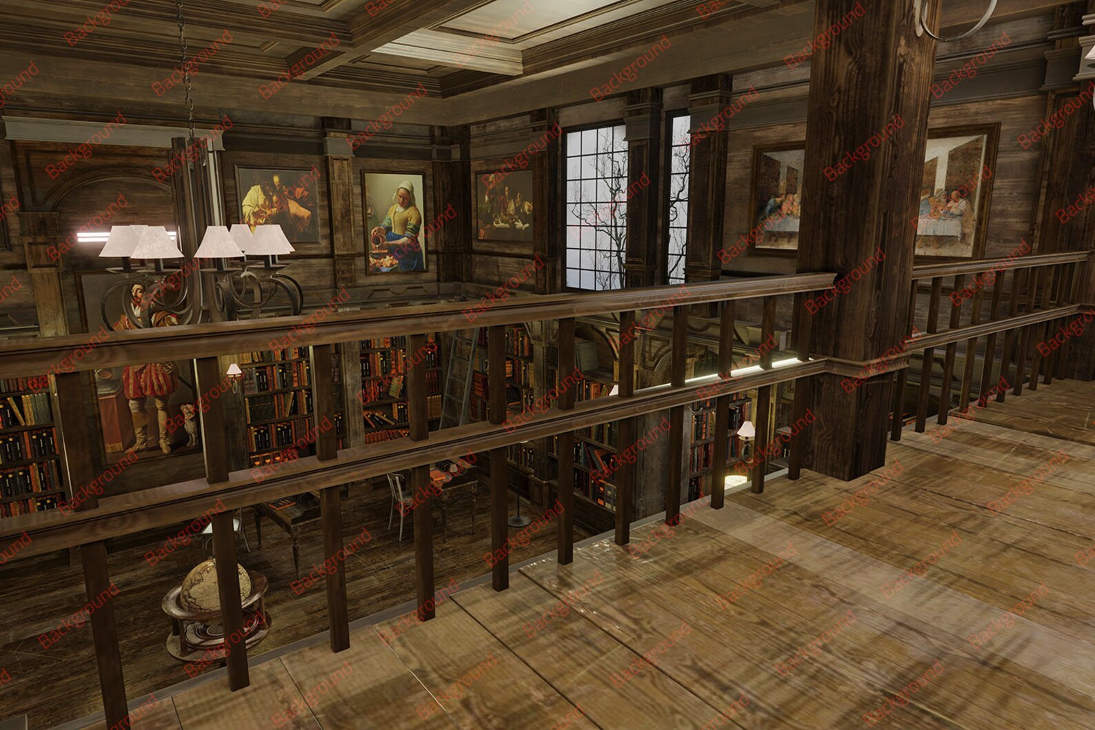 Creepy Library Bundle Backgrounds for Photography Compositions Digital ...