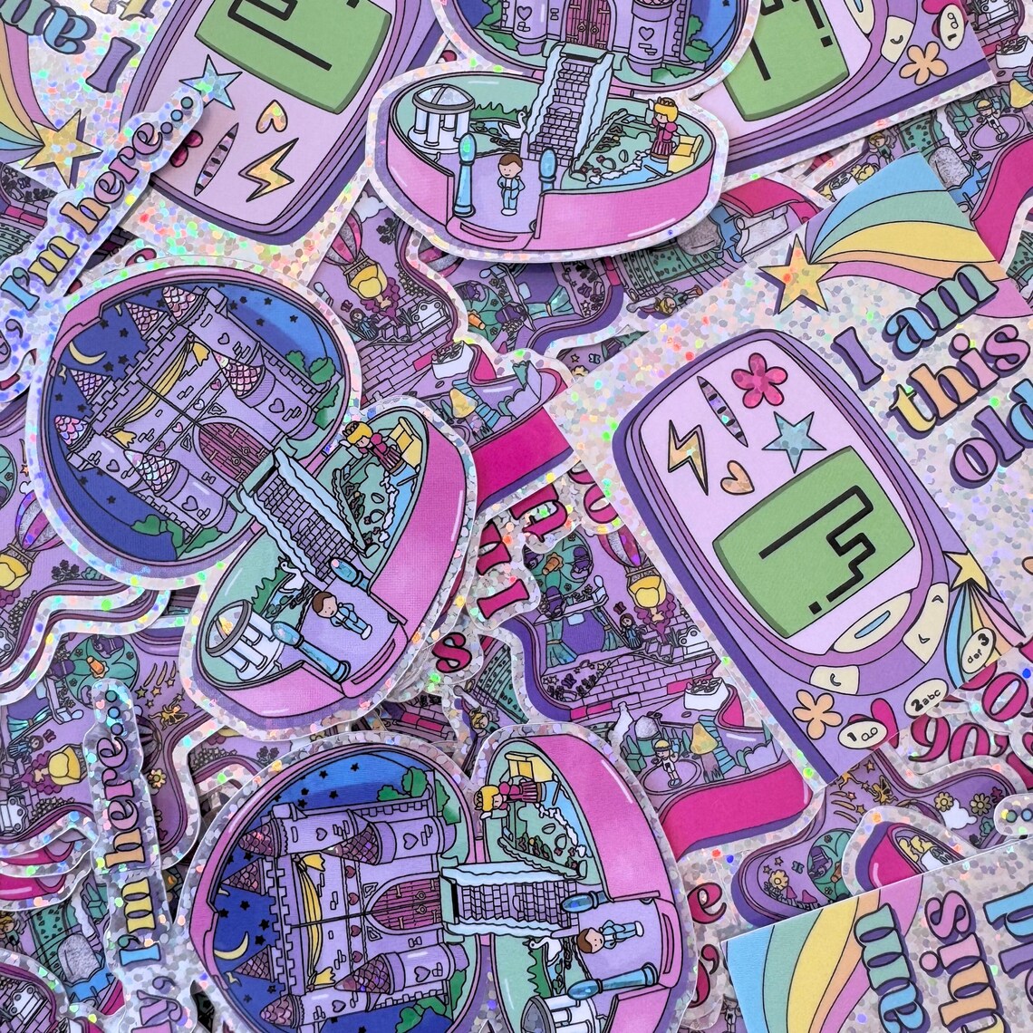 1990s Vintage Bluebird Polly Pocket Compact Inspired Decal Laptop ...