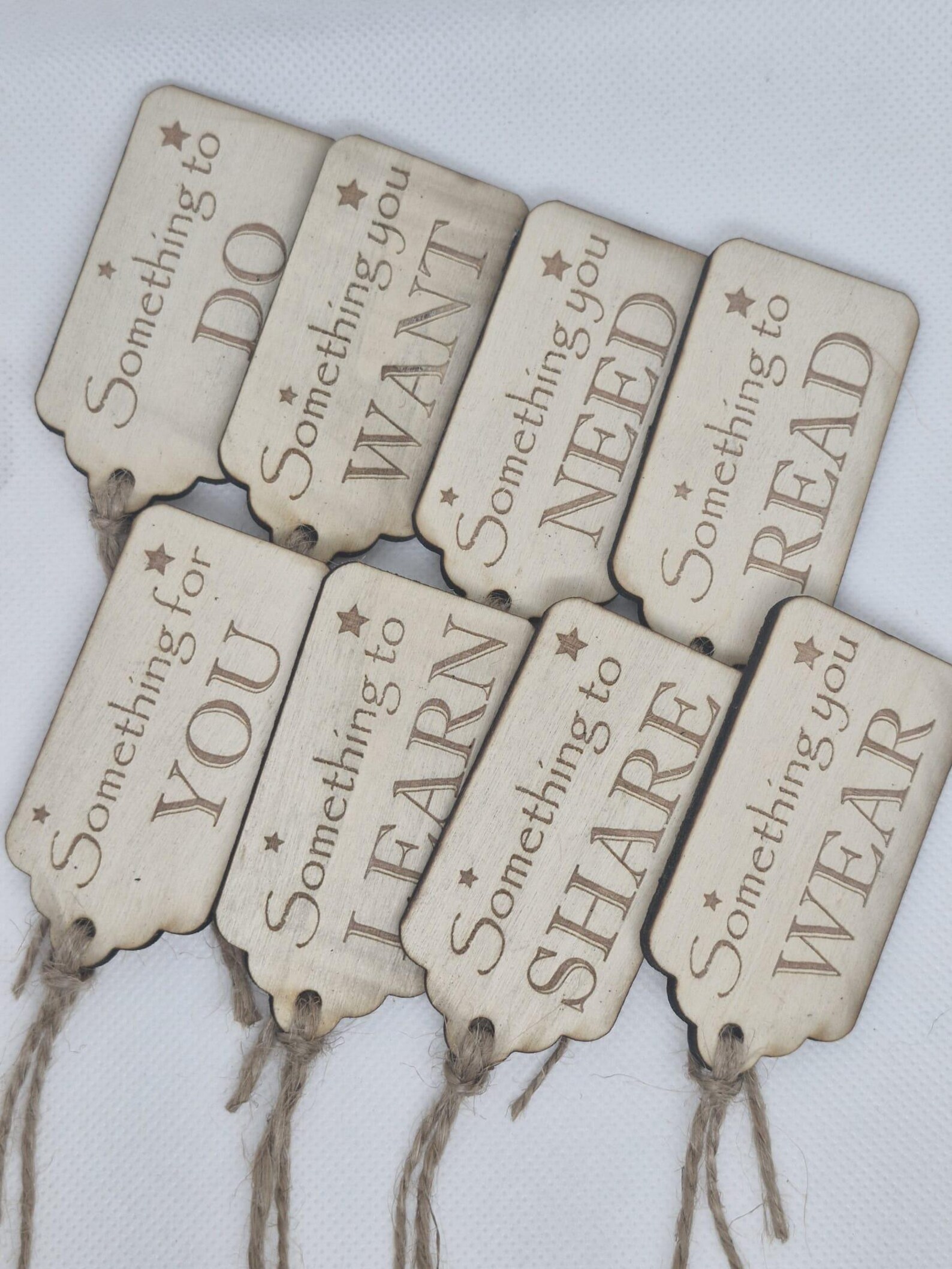 Something You Want Re-useable Wooden Tags - Christmas / Keepsake ...