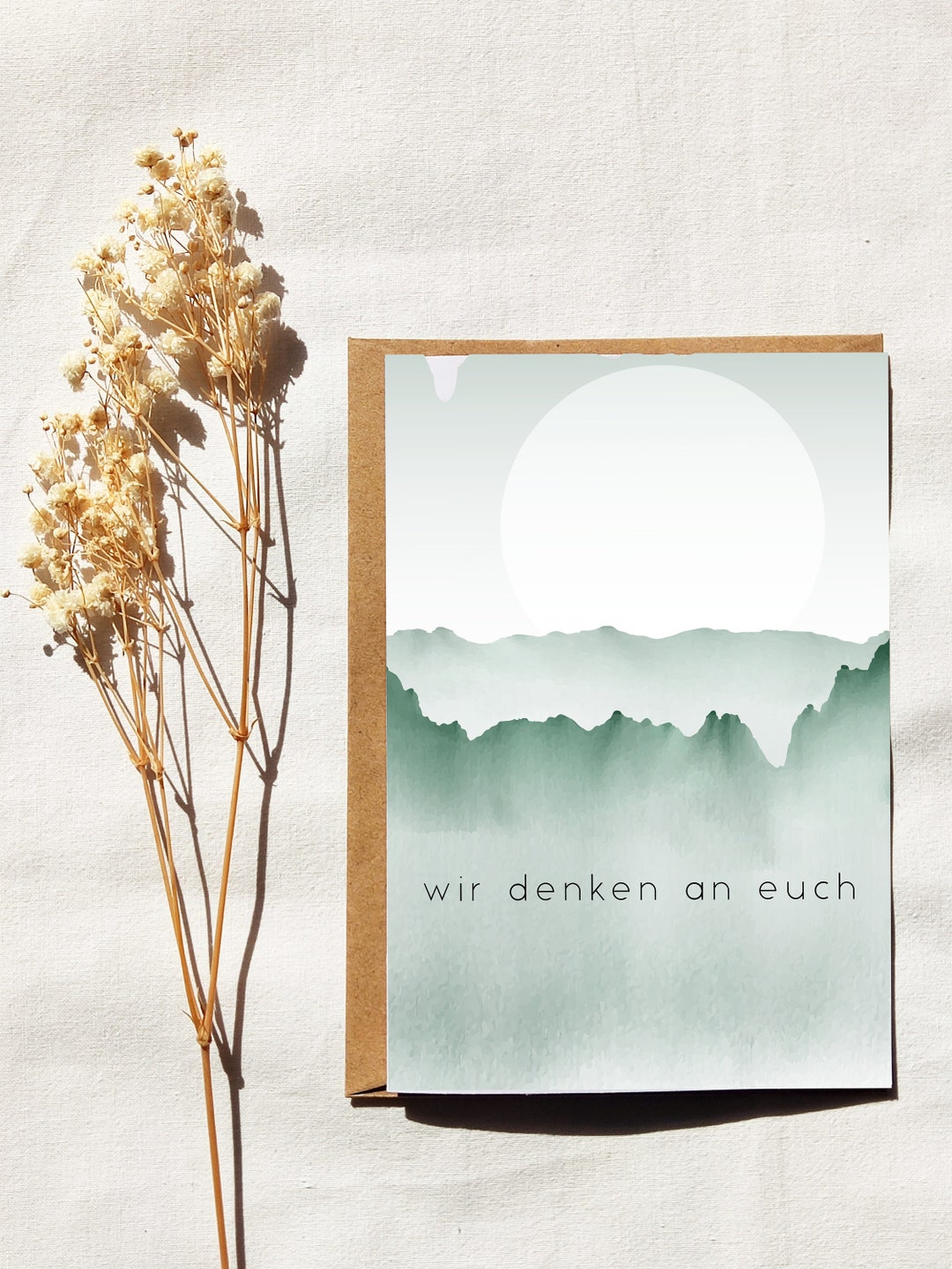 Funeral Card Folding Card for the Funeral Printed for Relatives ...