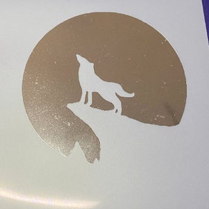 Wolf Moon Vinyl Car Decal - Etsy
