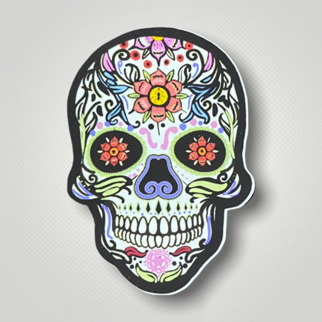 Black Border Sugar Skull - Etsy
