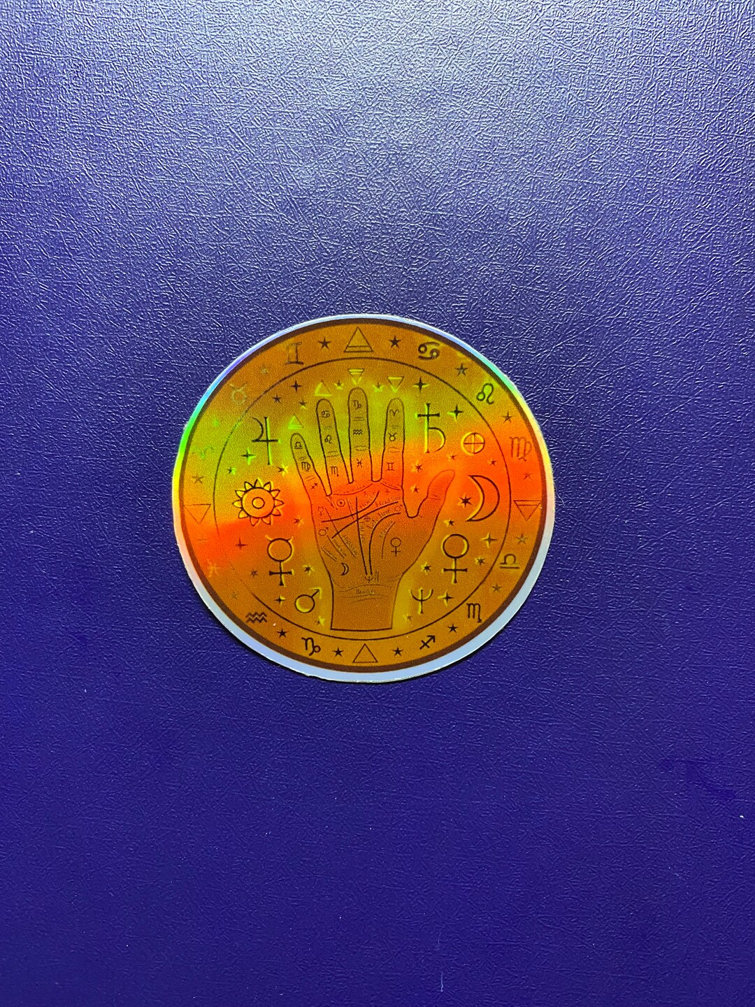 Gold Palm Reading Sticker - Etsy