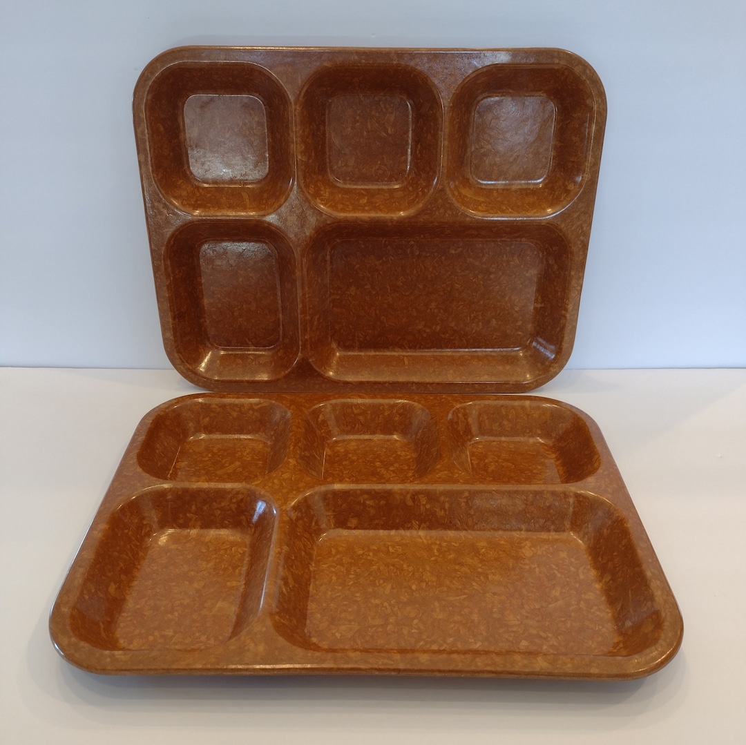 Vintage 1953 US Military Halsey Melamine Bakelite Gold Colored Tray Set ...