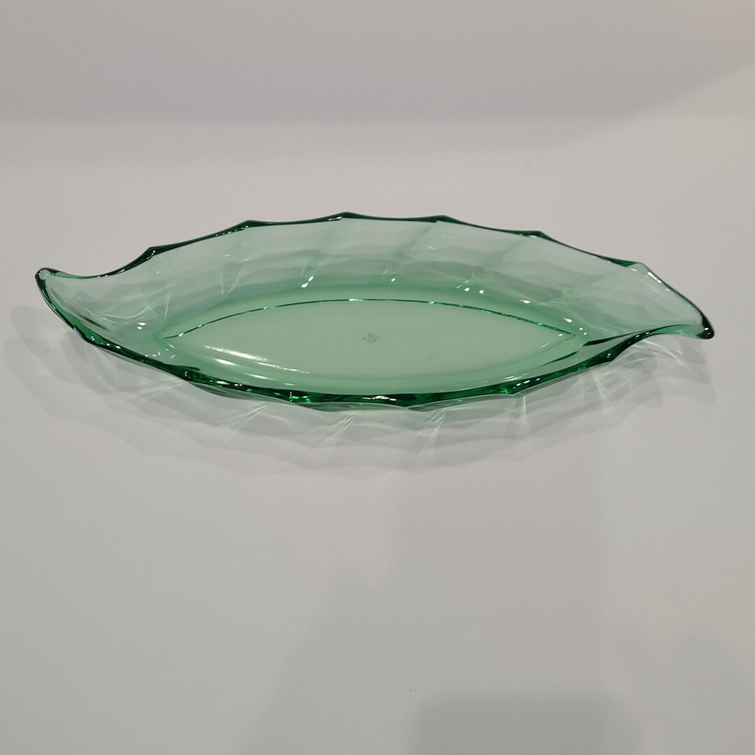 Vintage Art Deco Era Heisey Moongleam Green Glass Twist Pattern Celery ...