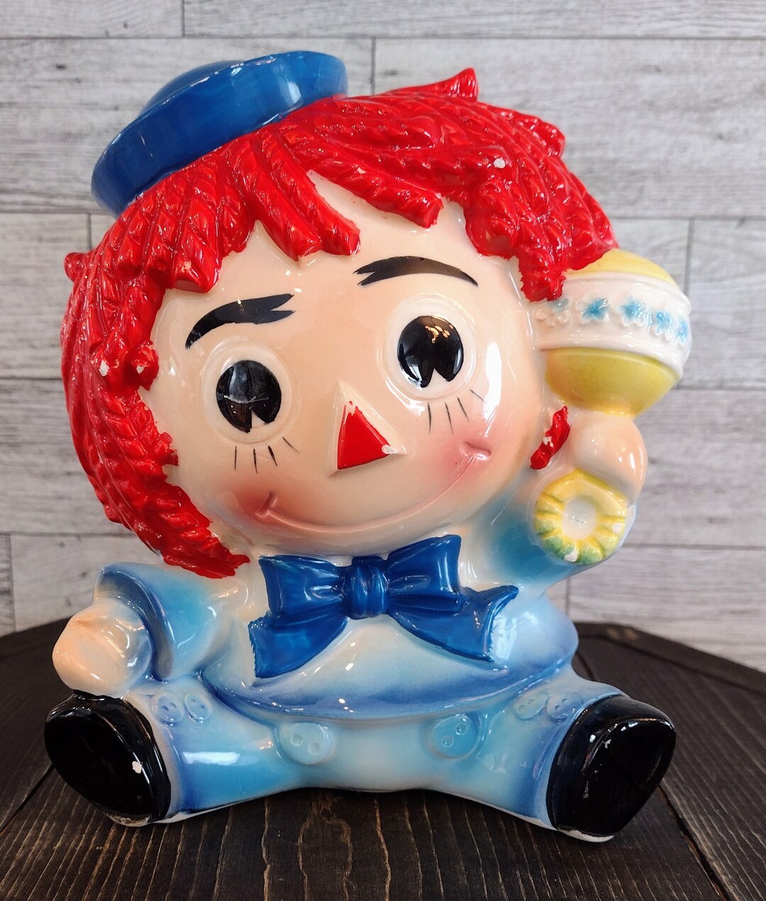 Vintage 1960’s Raggedy Andy Porcelain Ceramic Planter by Relpo #6465 ...