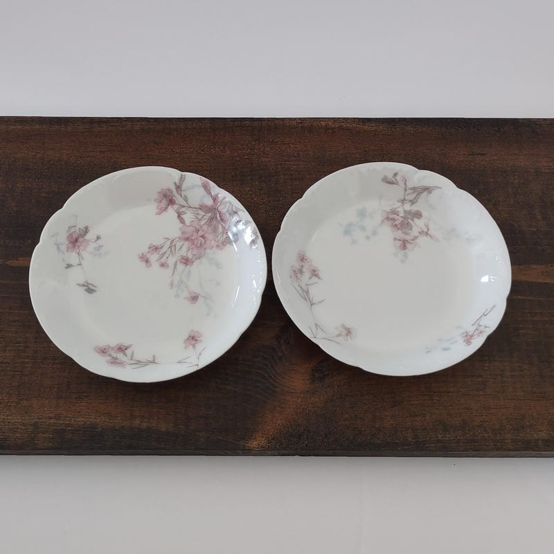 H & C Floral Plates - Etsy