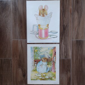 Vintage 1982 Large Colour Portraits Beatrix Potters Peter Rabbit and ...