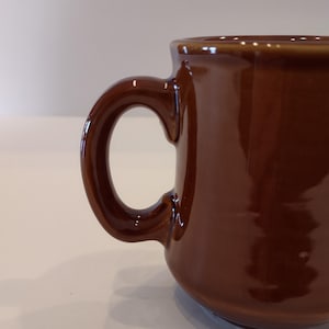 Vintage Rego Brown Glaze Sturdy Heavy Restaurant Coffee Mugs Set of 4 ...