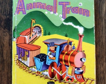 Animal Train Book - Etsy