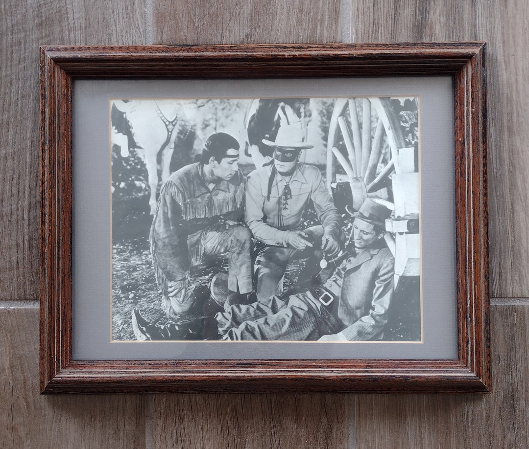 Vintage 1950s Lone Ranger and Tonto Publicity Photo Framed/vintage ...