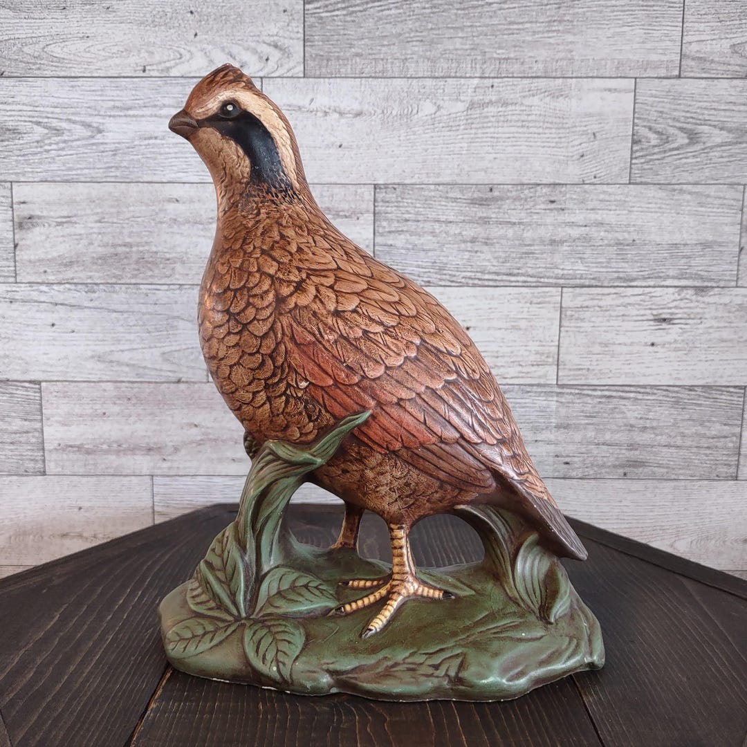 Vintage Hand Painted Quail Bird Ceramic Figurine Holland Mold Condition ...
