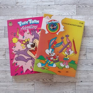 Vintage 1990s Merrigold Press tiny Toons Coloring Activity Books Set of ...
