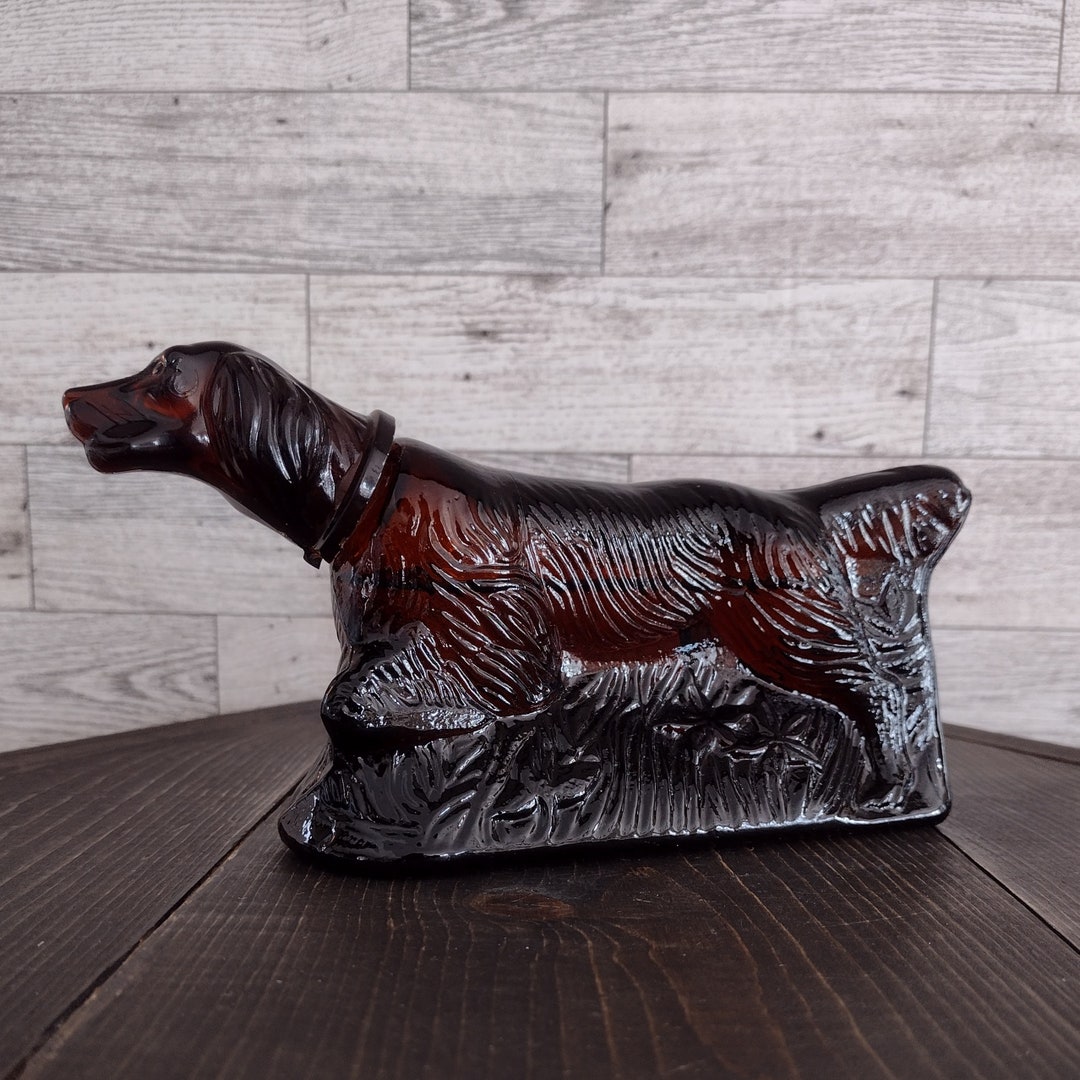 Vintage 1970s Avon Brown Glass at Point Hunting Dog After Shave Bottle ...