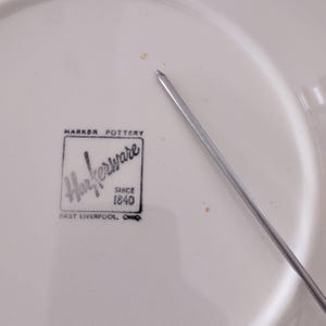 Vintage Harkerware Harker Pottery Gray Dinner Plate Chesterton Pattern ...
