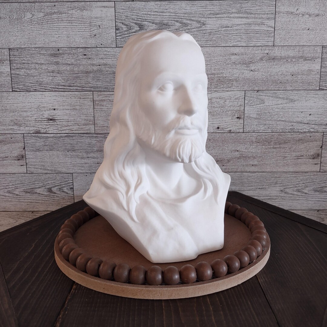 Vintage White Ceramic Christ Bust Bisque Matte Finish/vintage Jesus ...