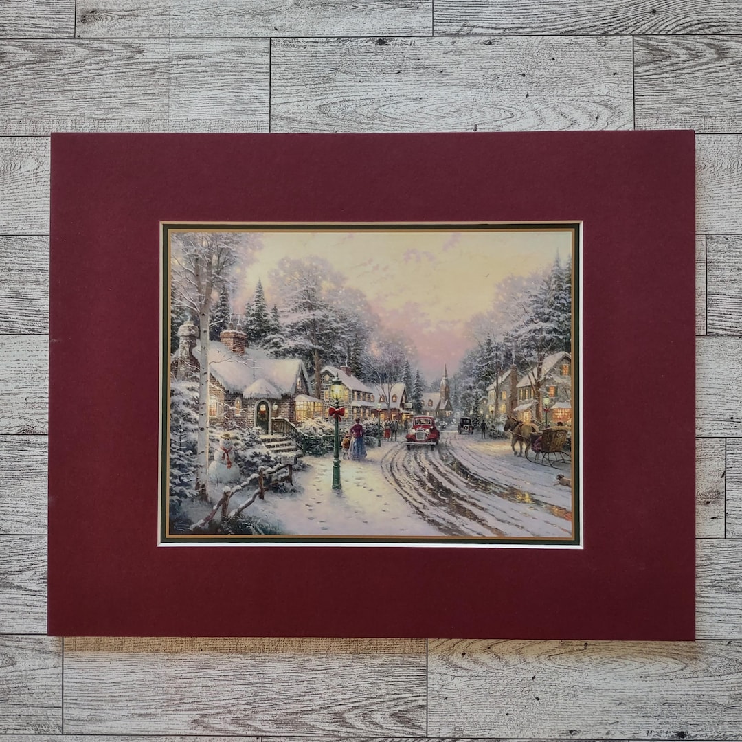 Vintage 2002 “village Christmas” Lithograph Print by Thomas Kinkade ...