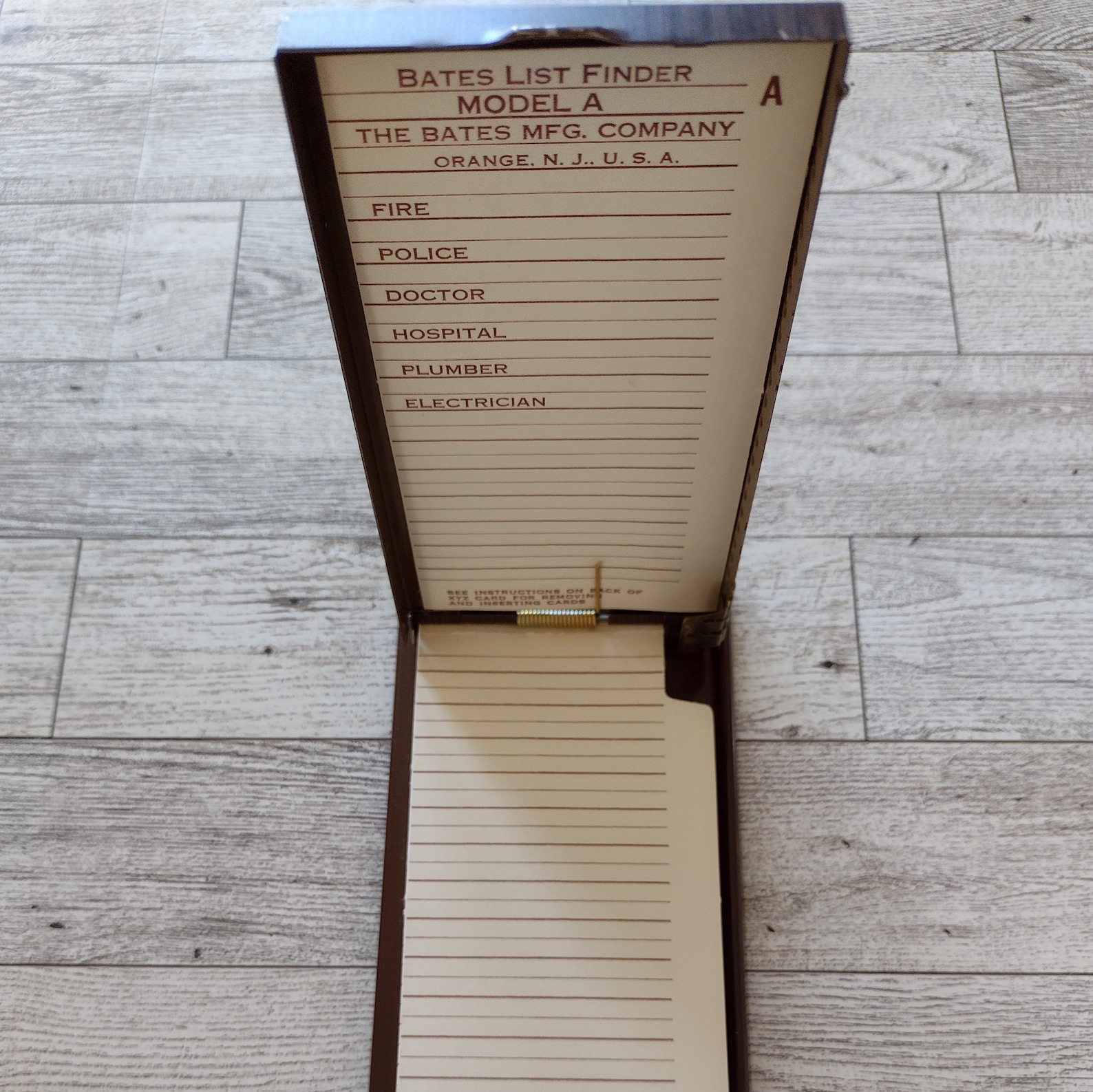 Vintage Bates List Finder Model A Metal Office Flip up Address - Etsy