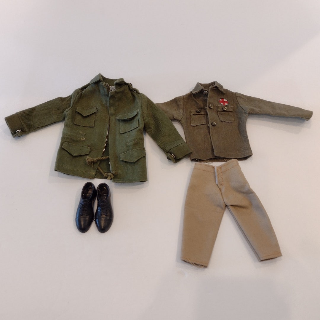Vintage 1960s Hasbro GI Joe Field and Medic Jacket Pants Shoes ...