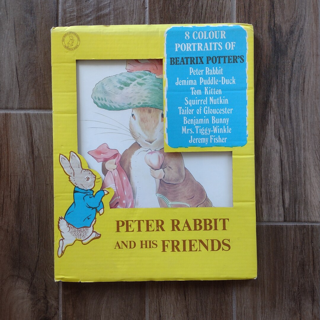 Vintage 1982 Large Colour Portraits Beatrix Potters Peter Rabbit and ...