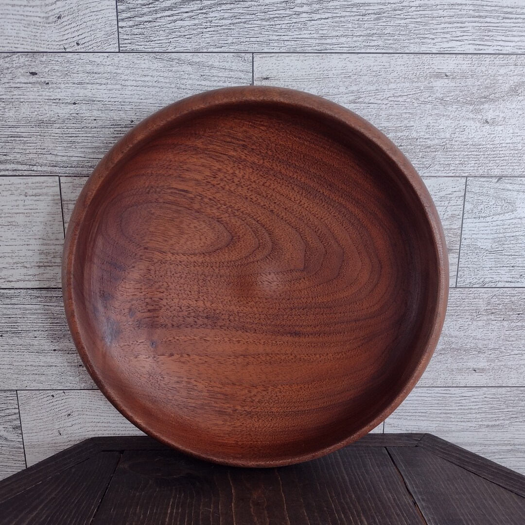 Vintage Solid Wood Nut Bowl With Metal Nickel Plated HMQ Nut Cracker ...