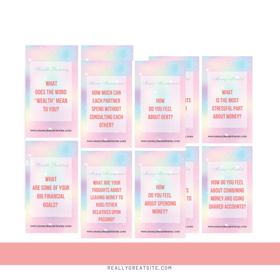 Money Conversation Cards: for Couples Who Want to Get on the Same Page ...