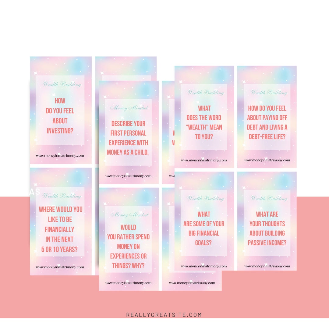 Money Conversation Cards: for Couples Who Want to Get on the Same Page ...