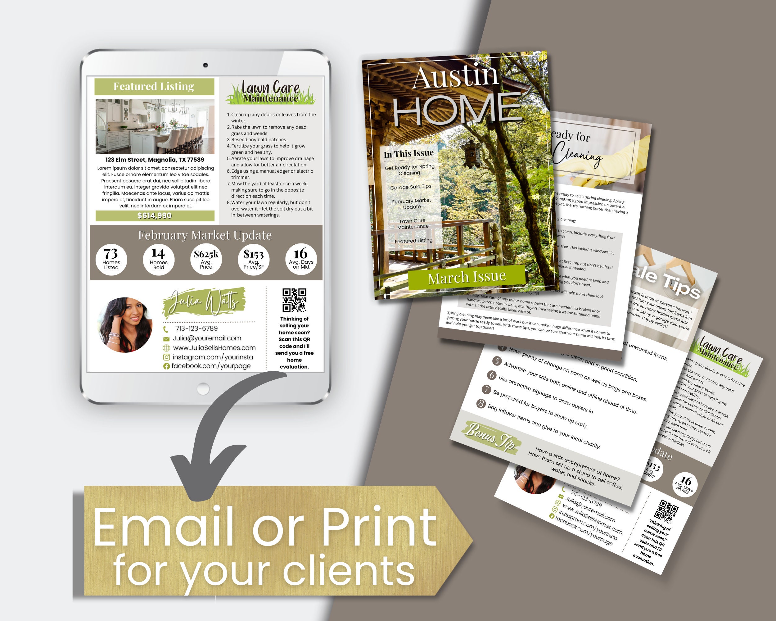 March Real Estate Newsletter, Real Estate Marketing, Realtor Newsletter ...