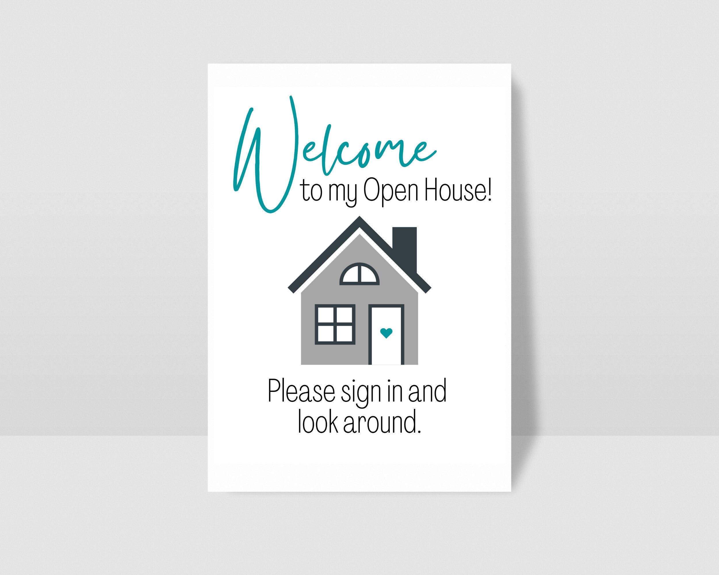 Open House Feedback Form, Sign In, Welcome Home Sign, Realtor Open ...