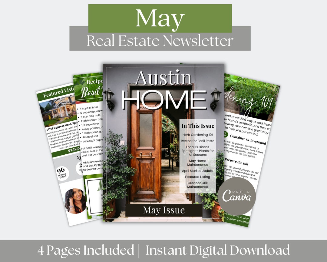 May Real Estate Newsletter, Email Newsletter Template for Real Estate ...