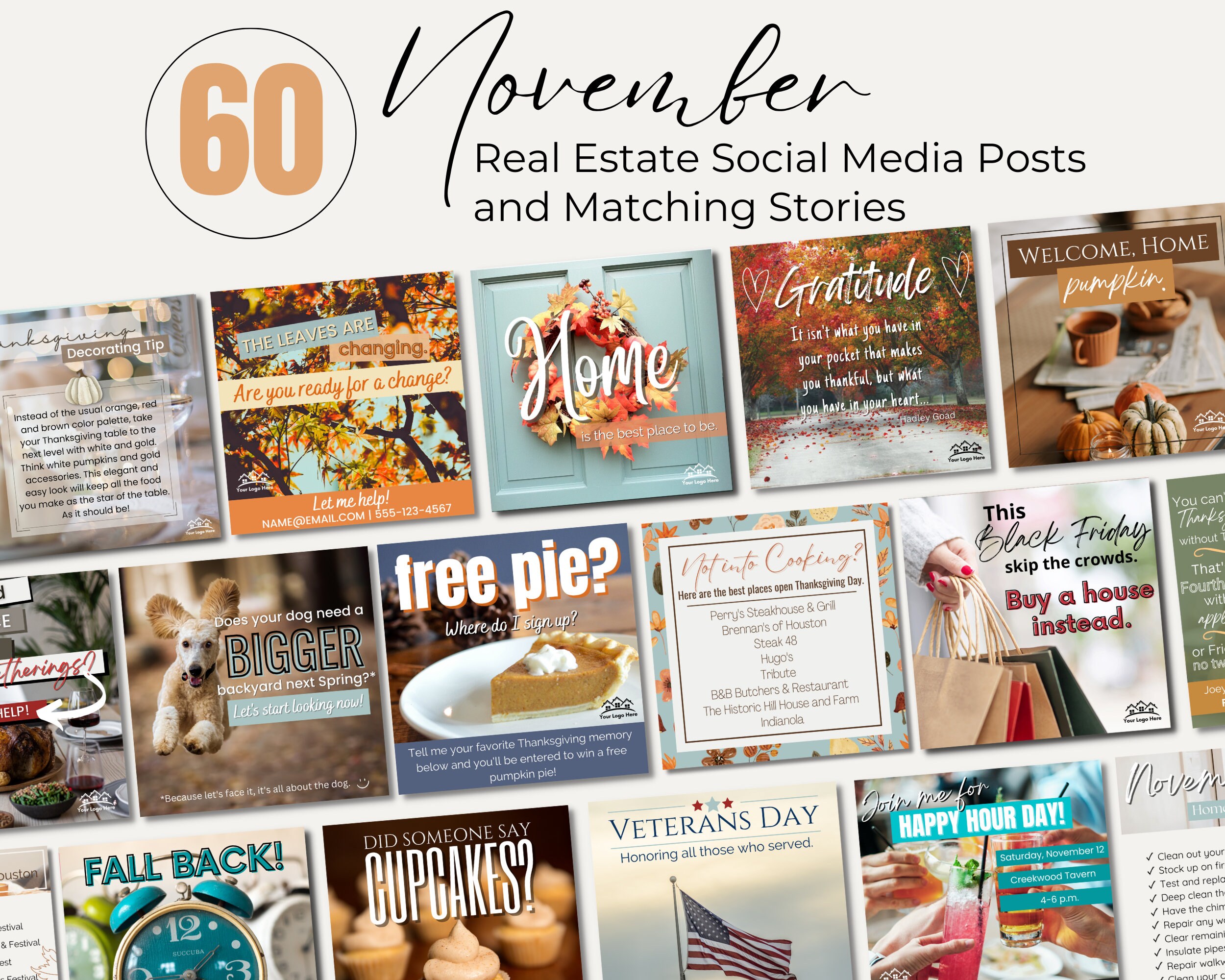 November Social Media Posts, Fall Real Estate Marketing, Real Estate ...