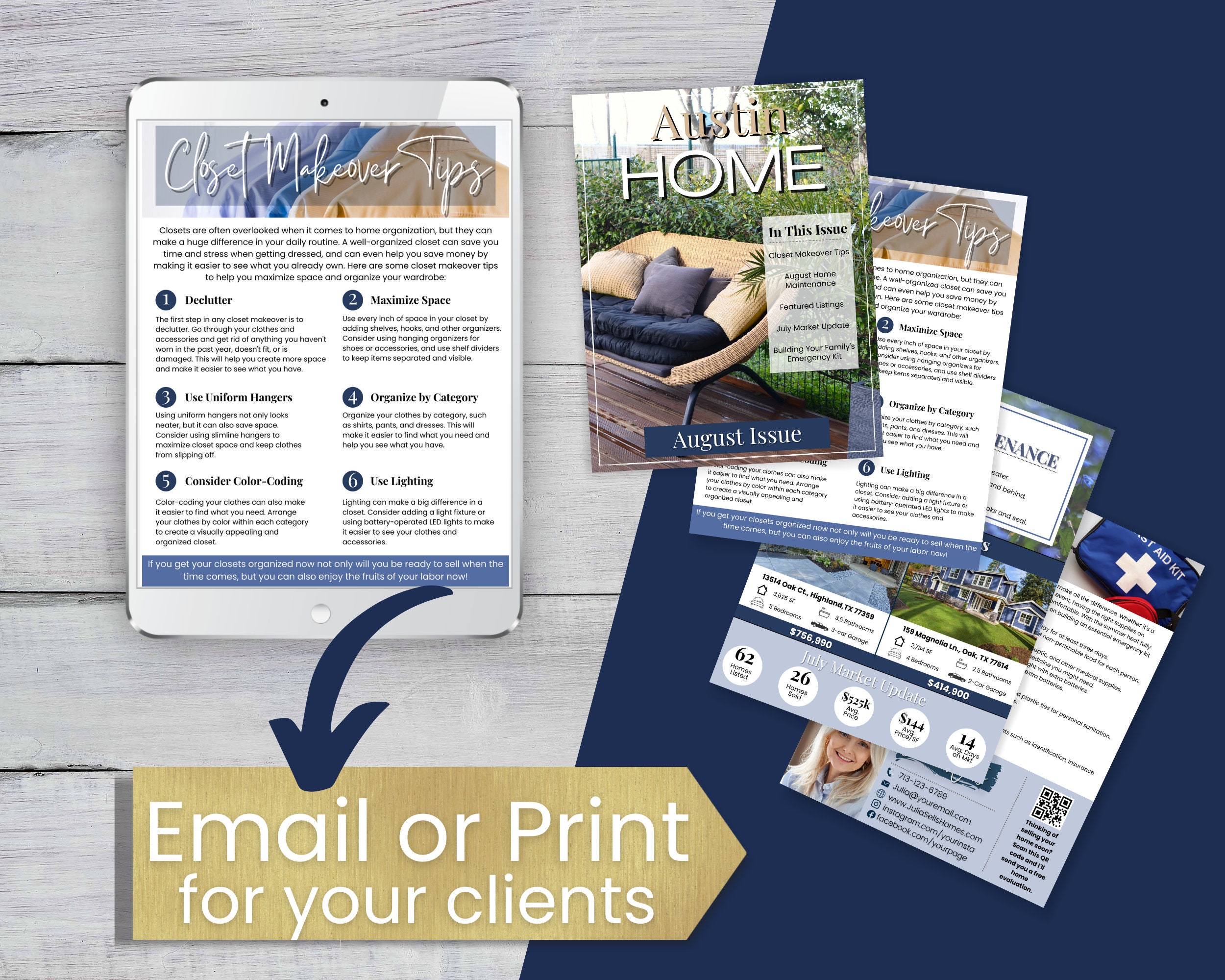 August Real Estate Newsletter Summer Real Estate Templates - Etsy