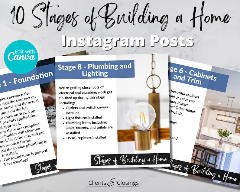 New Home Construction Instagram Posts, Stages of Building a Home, Home ...