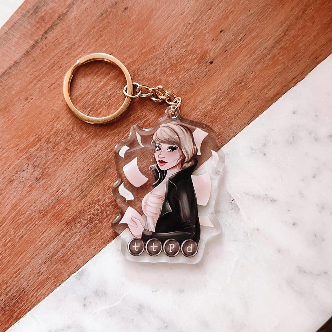 Poet Taylor Epoxy Resin Keychain | Typewriter Letters Keychain ...