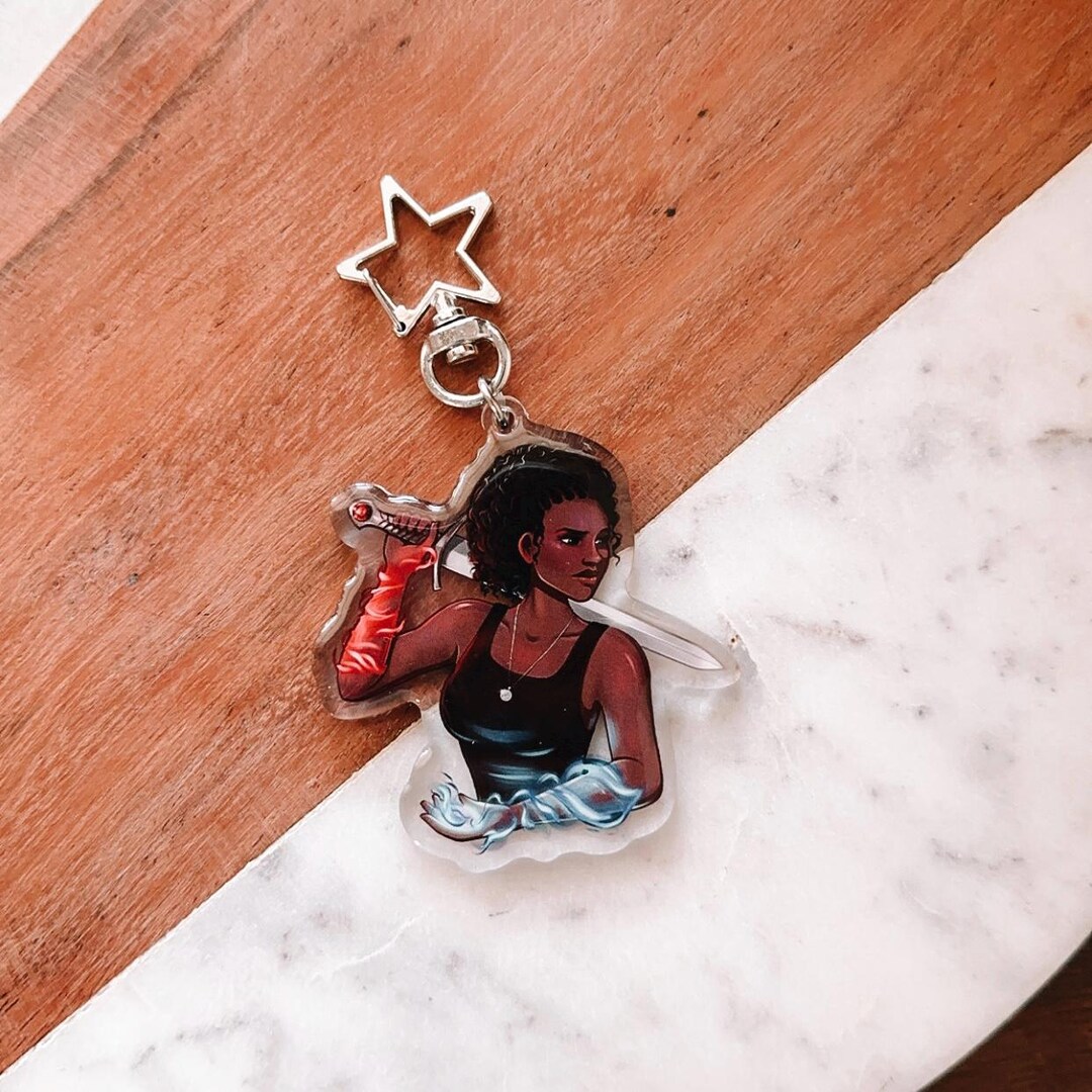 Fantasy Girl Keychain | Merlin King Arthur Sword Keychain | Magic ...