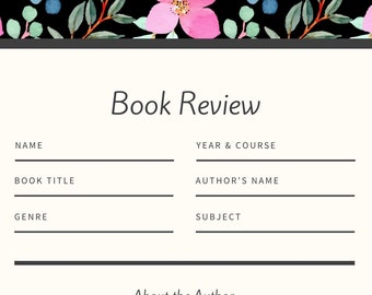 Book Review Template - Etsy