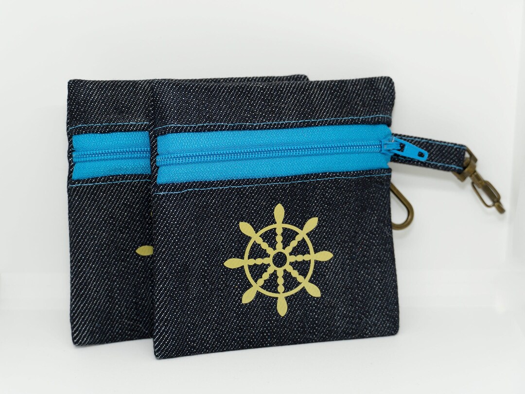 Tibetan Buddhist Auspicious Dharma Wheel Buddhist Symbol Denim Zipper ...