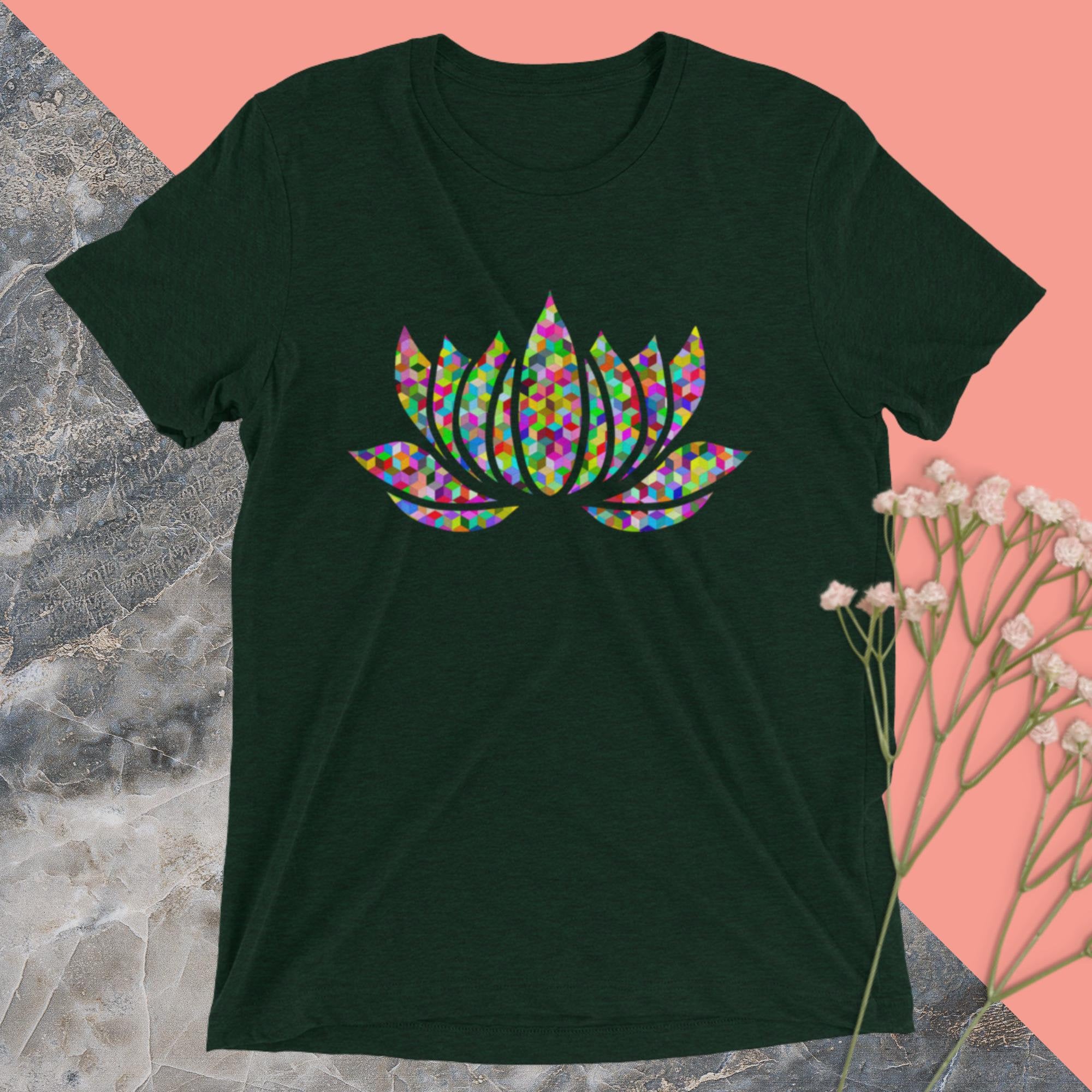 Lotus Flower Shirt, Lotus T-shirt, Lotus Pattern Tee, Minimalist Tee ...