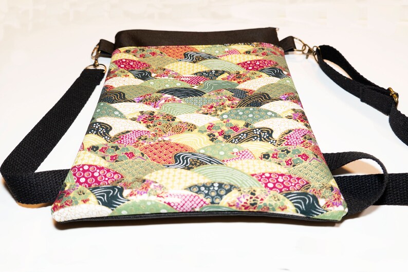 Japanese Fabric Fan Style Crossbody Bag, Japanese Style Crossbody Bag ...