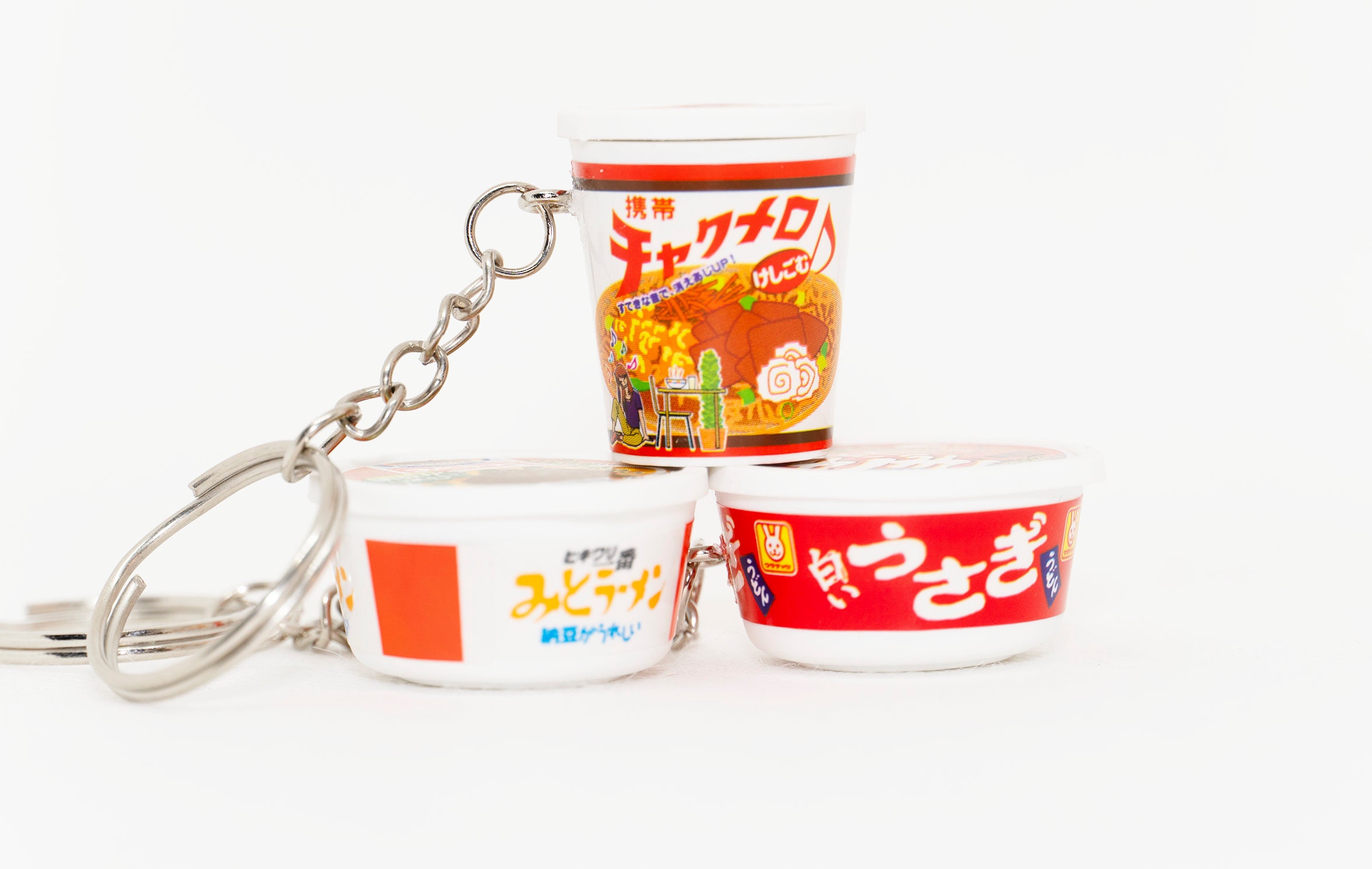 Japanese Miniature Cups Noodle Ramen Keychain, Realistic Japanese ...