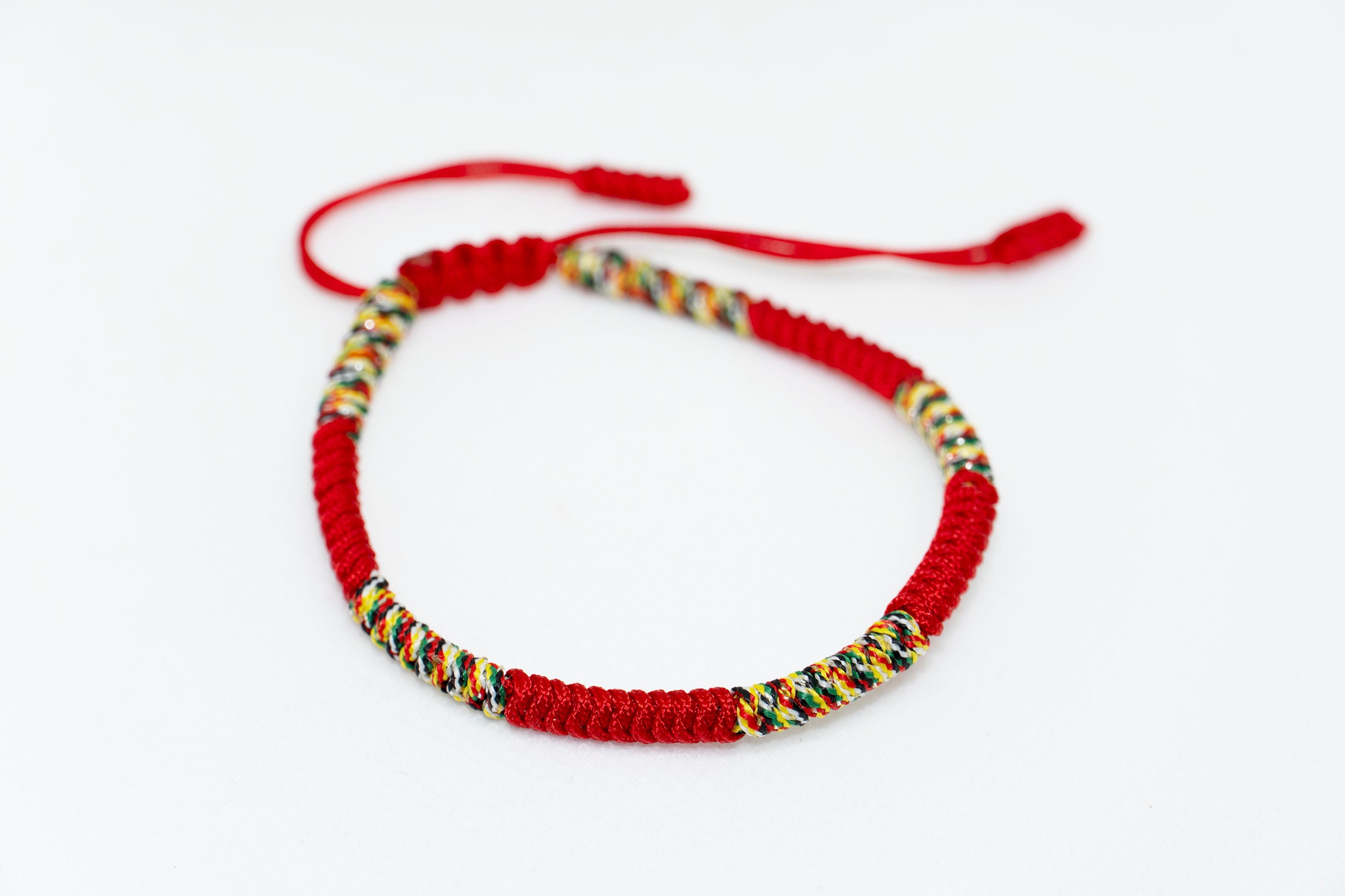 Red Protection Lucky Bracelet, Braid Bracelet, Buddhist Bracelet ...