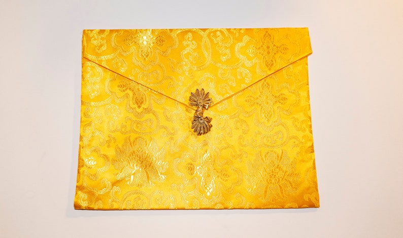 Tibetan Traditional Fabric Envelope Silk Pouch for Buddhist Practice ...