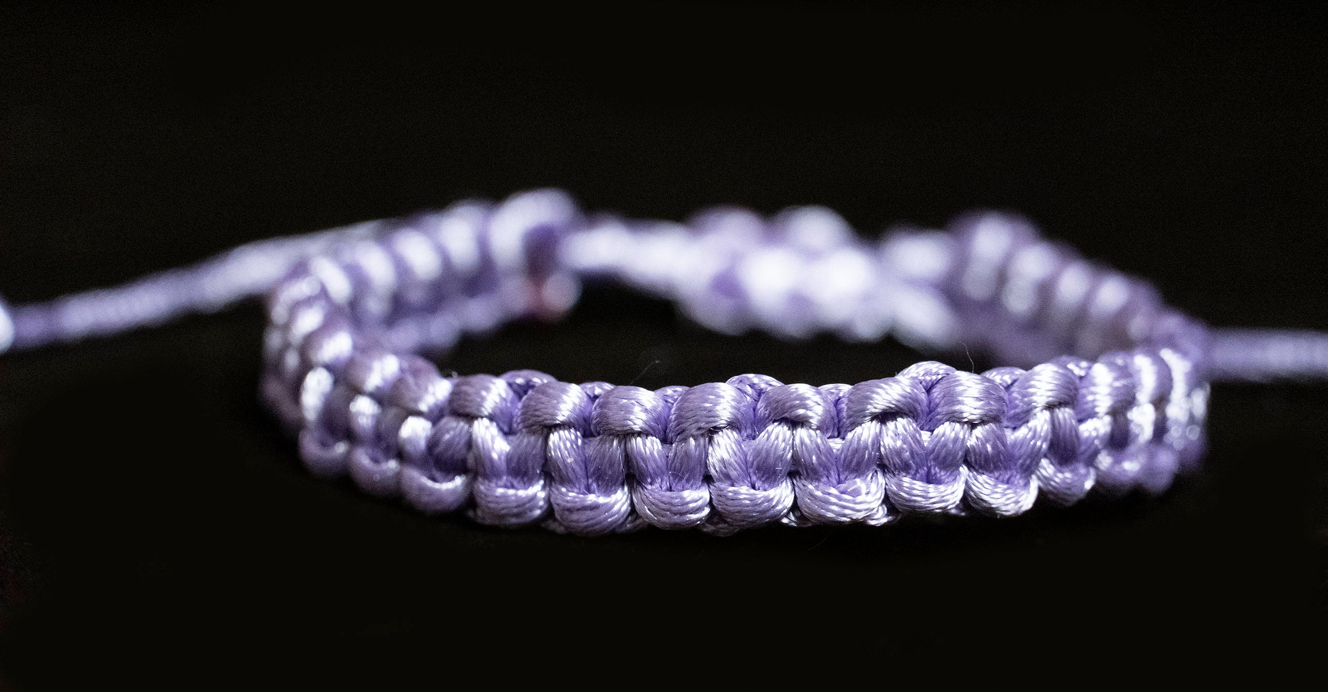Purple Lucky Bracelet, Braid Bracelet, Purple String Bracelet, Buddhist ...