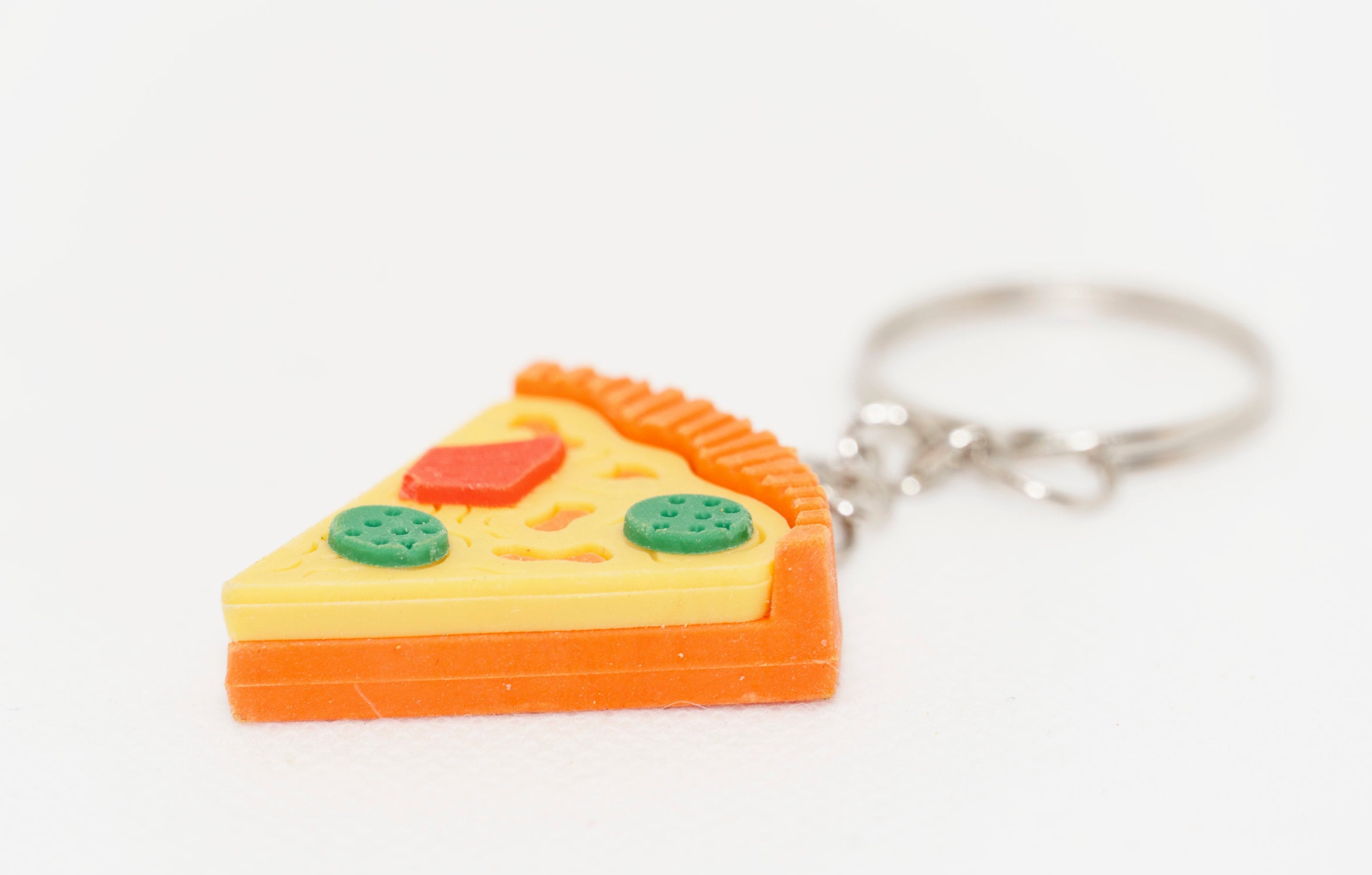 Miniature Pizza Keychain, Adorable Food Charm, Cute Pizza Slice Keyring ...