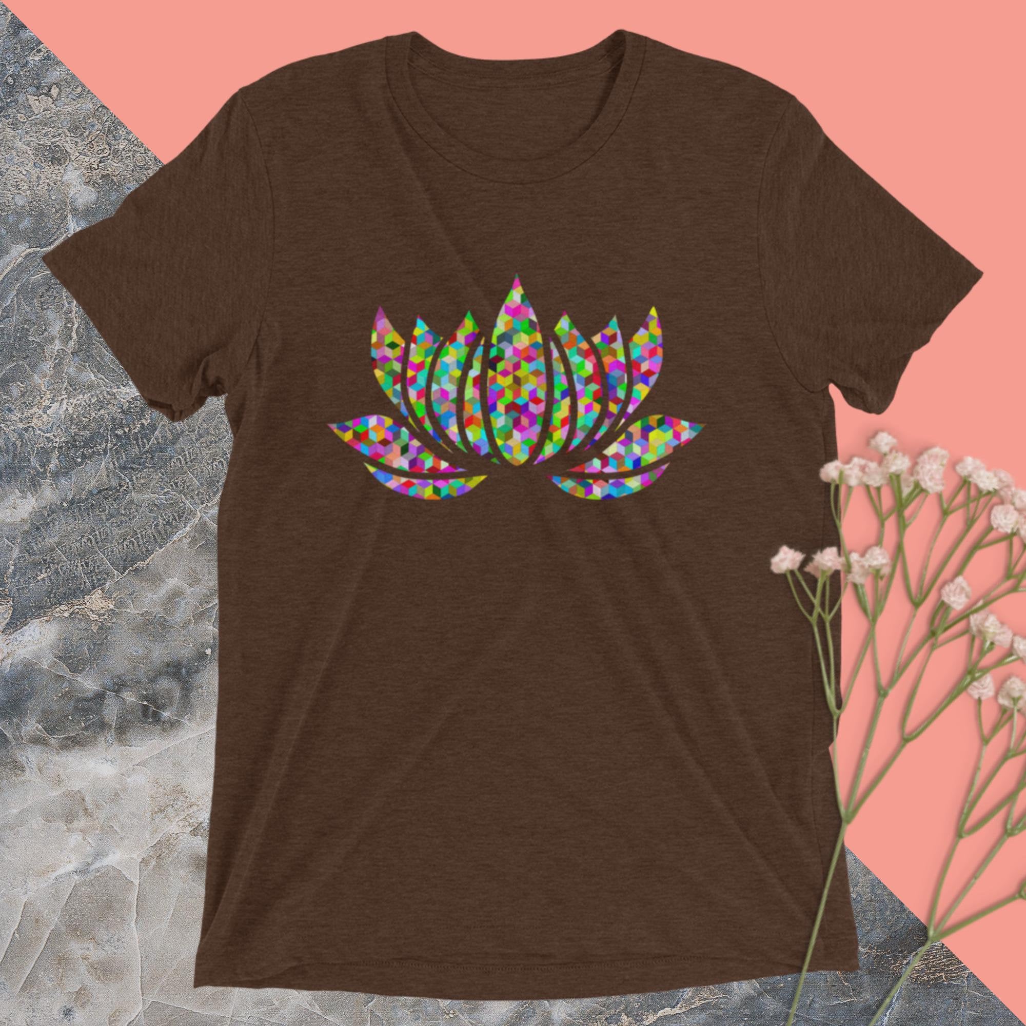 Lotus Flower Shirt, Lotus T-shirt, Lotus Pattern Tee, Minimalist Tee ...
