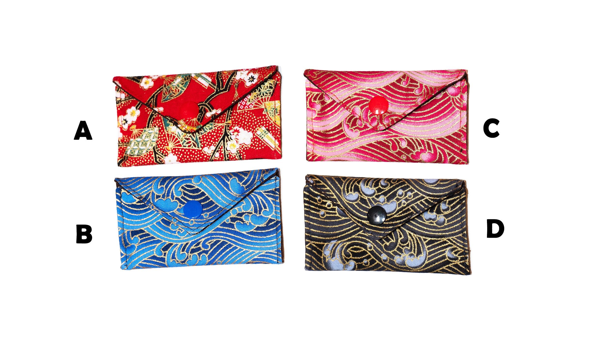 Japanese Style Card Holder Wallet for Gift Card, Credit Card, Earbuds ...