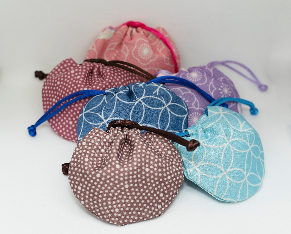 Cute Japanese Sakura Pink and Purple Fabric Mushroom Style Mini ...