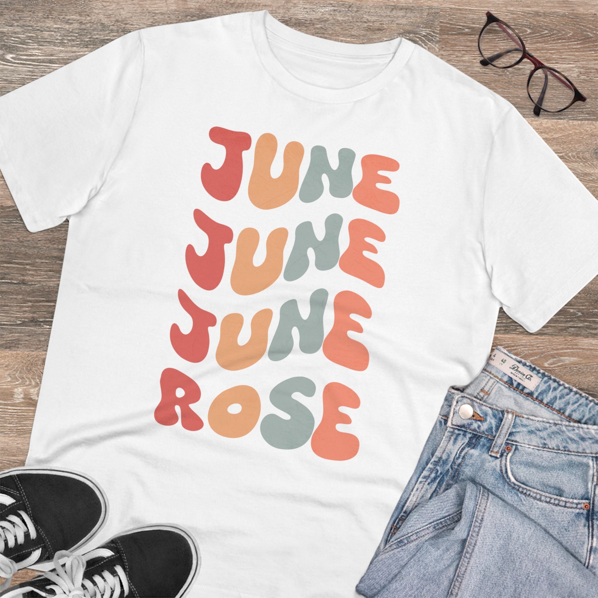 Groovy Font June Rose Shirt Retro Font Shirt Funky T-shirt - Etsy